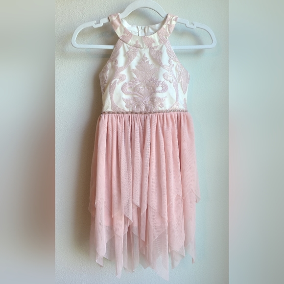 Rare Editions | Dresses | Rare Editions Girls Rose And Offwhite Sequin ...
